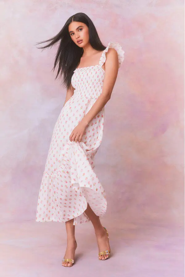 chinese dress ladies Guinevere Floral Tiered Maxi Dress – MADISON main image 0