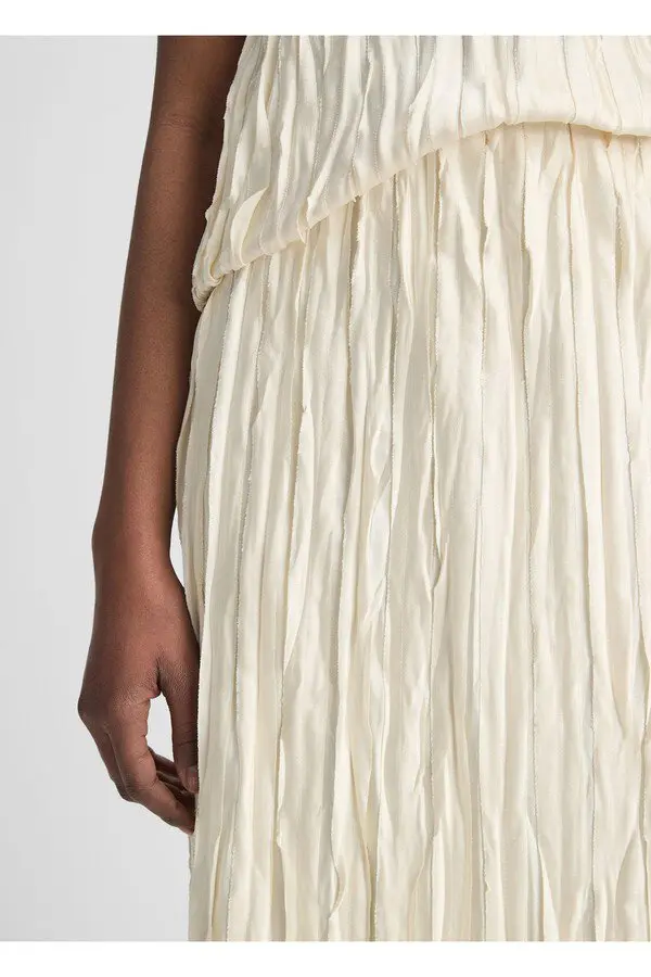 Vince Crushed Satin Bias Skirt