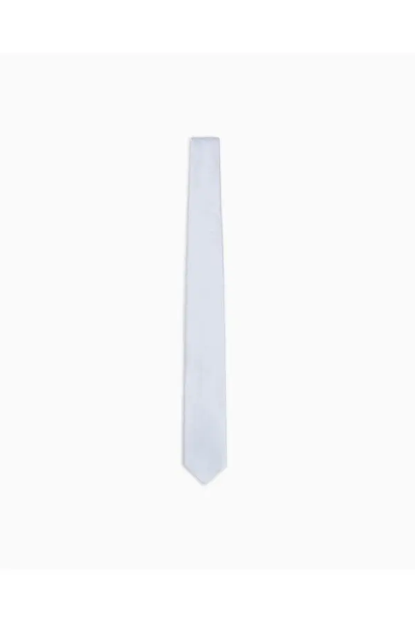 Giorgio Armani Pure Silk Neck Tie - Silver