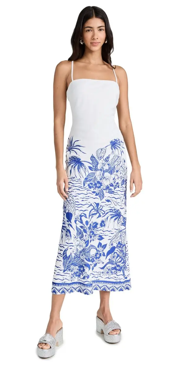 knee length dresses for ladies Valencia Vibes Midi Dress S / Blue
