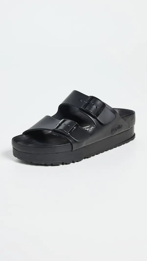 BIRKENSTOCK Arizona Platform Flex Exquisite Sandals - Black