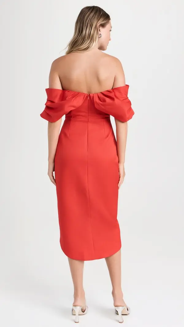 elliatt march off the shoulder dress ELLIATT Vida Dress in Ivory