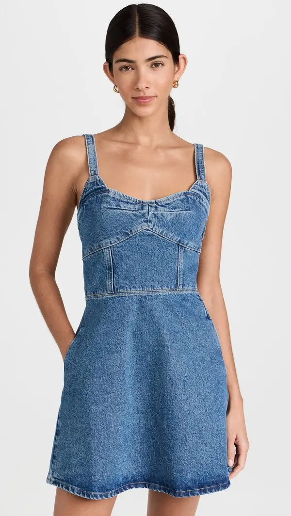 LA LIGNE Fiona Short Denim Dress
