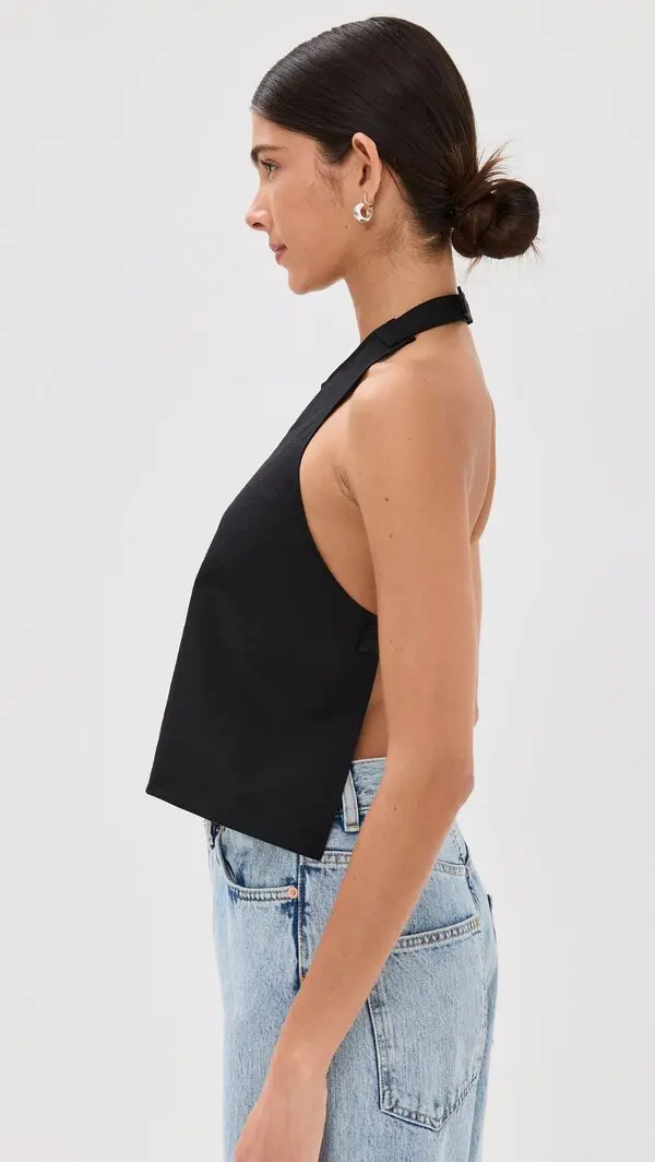 Wardrobe.NYC Drill Backless Halter Top