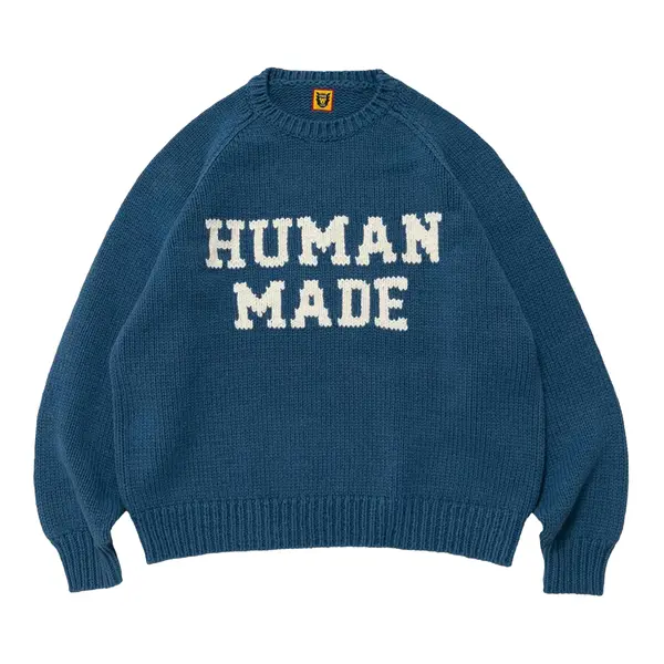 HUMAN MADE Raglan Knit Sweater - Blue