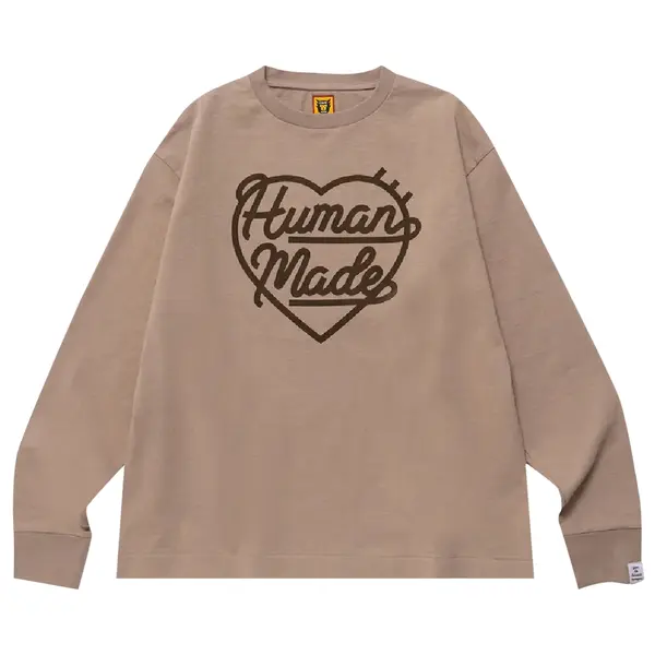HUMAN MADE Heart Long-sleeve T-shirt 'beige - Tan