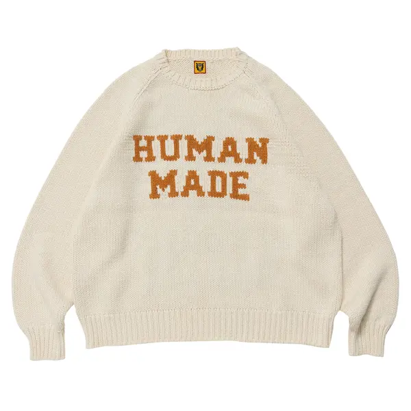 HUMAN MADE Raglan Knit Sweater - White
