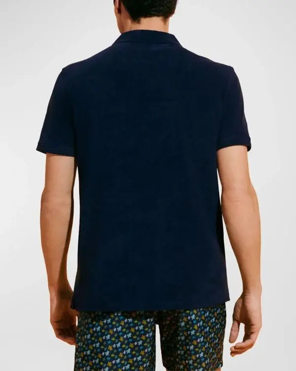 Vilebrequin Apos;s Organic Terry Polo Shirt - Navy