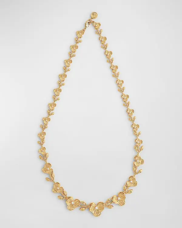 ANABEL ARAM JEWELRY Orchid Link Necklace - Gold
