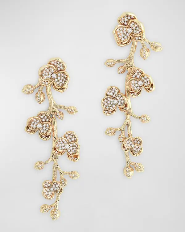 ANABEL ARAM JEWELRY Orchid Dangle Earrings - Gold