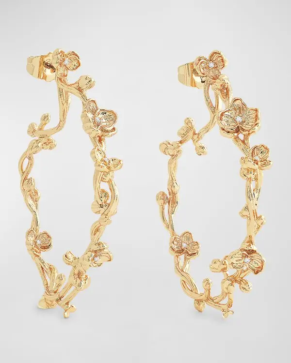 ANABEL ARAM JEWELRY Orchid Hoop Earrings - Gold