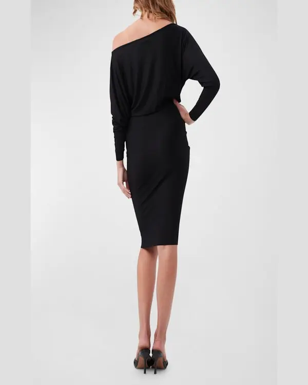 Trina Turk Swizzle Stick Midi Dress Black Editorialist