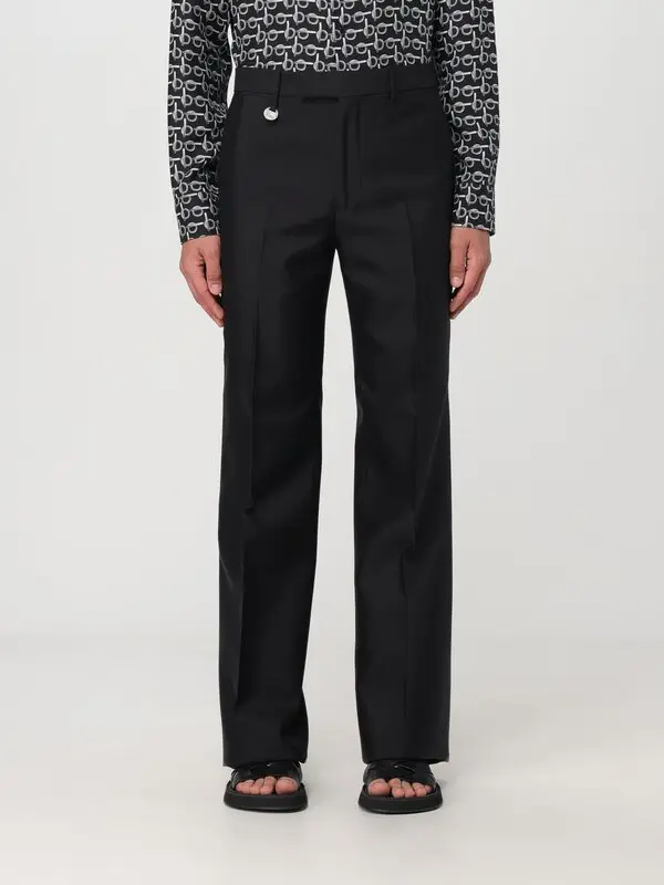 Burberry Tailored Wide Leg Trousers - Black