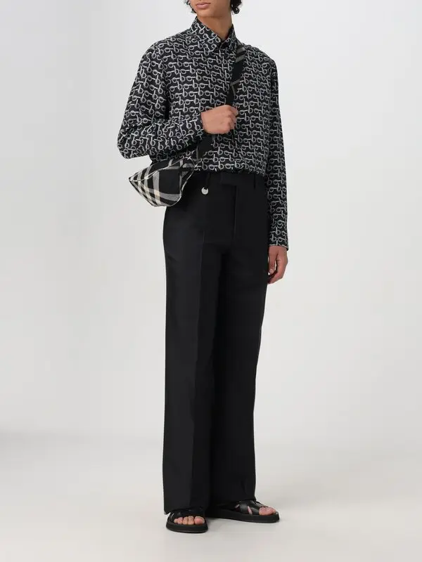 Burberry Tailored Wide Leg Trousers - Black