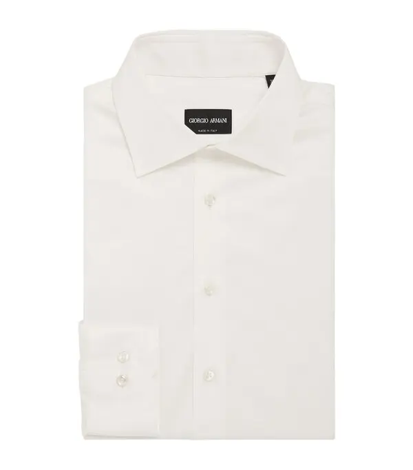 Giorgio Armani Cotton Poplin Shirt - White