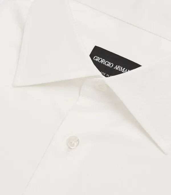 Giorgio Armani Cotton Poplin Shirt - White