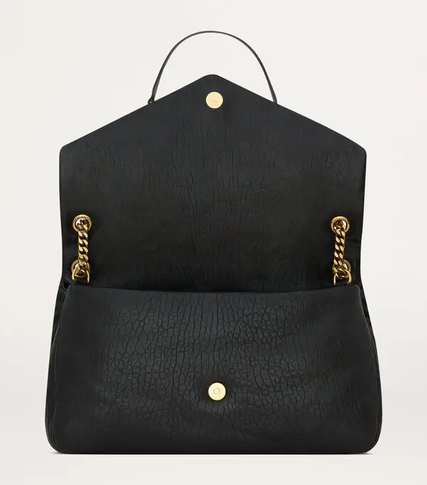 Saint Laurent Large Calypso Shoulder Bag - Black