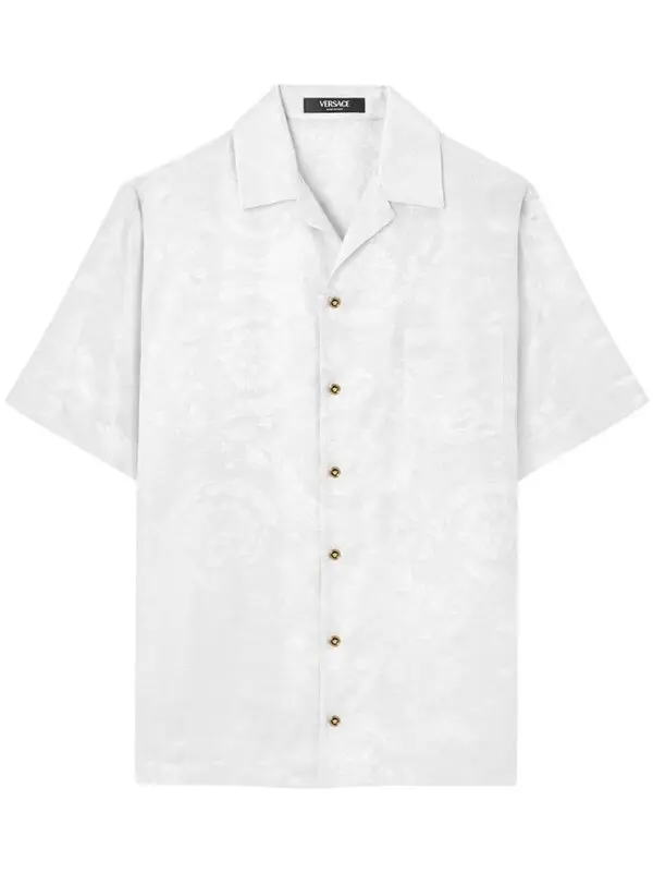 Versace Barocco Jacquard Shirt - White