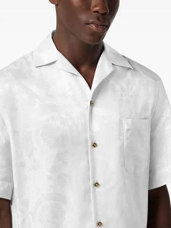 Versace Barocco Jacquard Shirt - White
