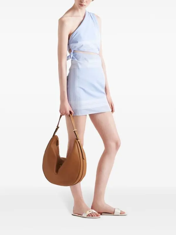 Prada Checked Cotton Minidress