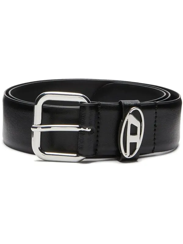 DIESEL® B-1dr Leather Belt - Black