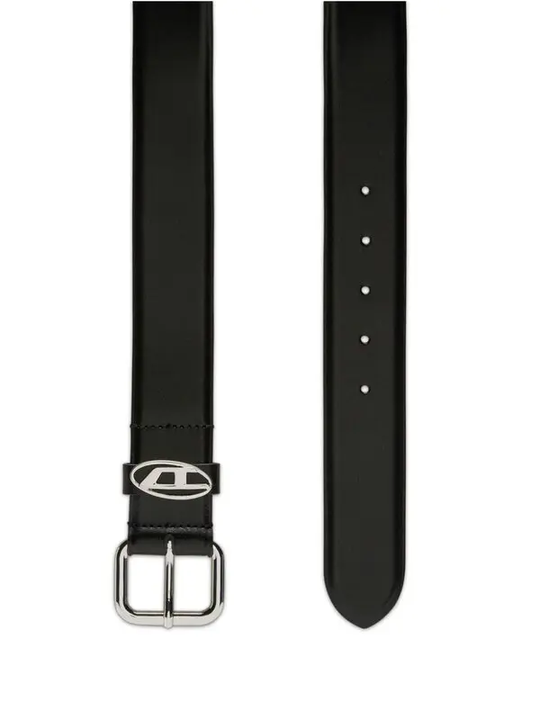 DIESEL® B-1dr Leather Belt - Black