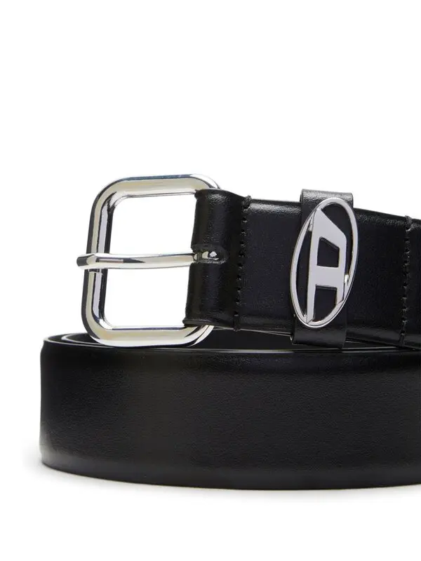 DIESEL® B-1dr Leather Belt - Black