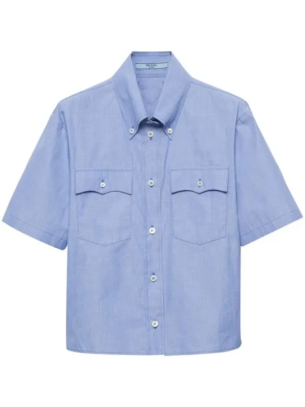 Prada Short-sleeve Cotton Shirt