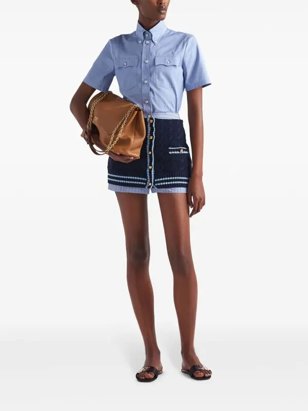 Prada Short-sleeve Cotton Shirt