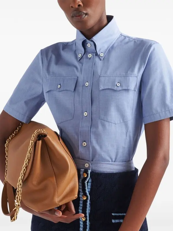 Prada Short-sleeve Cotton Shirt
