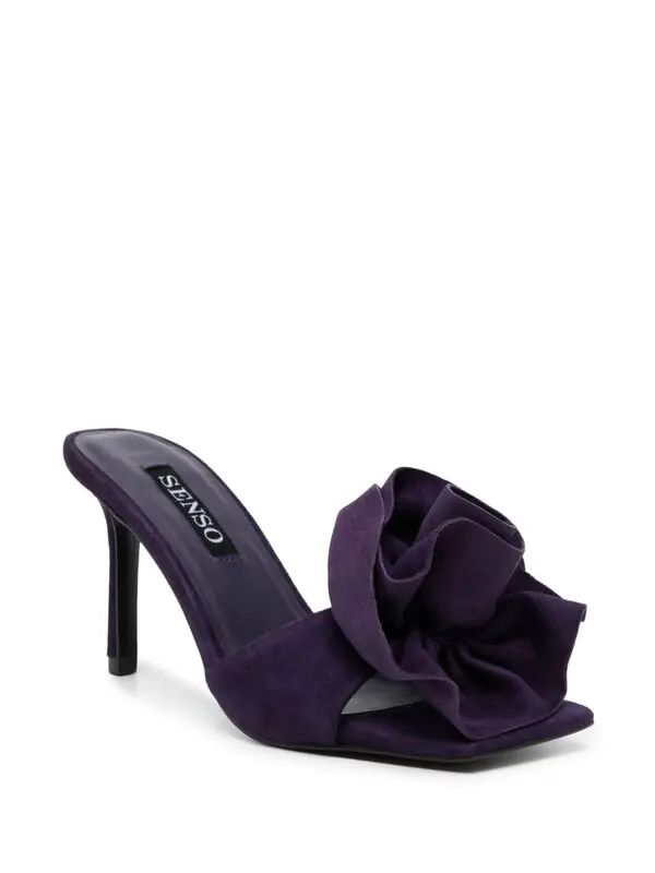 Senso Harlow 85mm Floral-appliqué Sandals - Purple