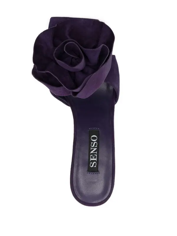 Senso Harlow 85mm Floral-appliqué Sandals - Purple