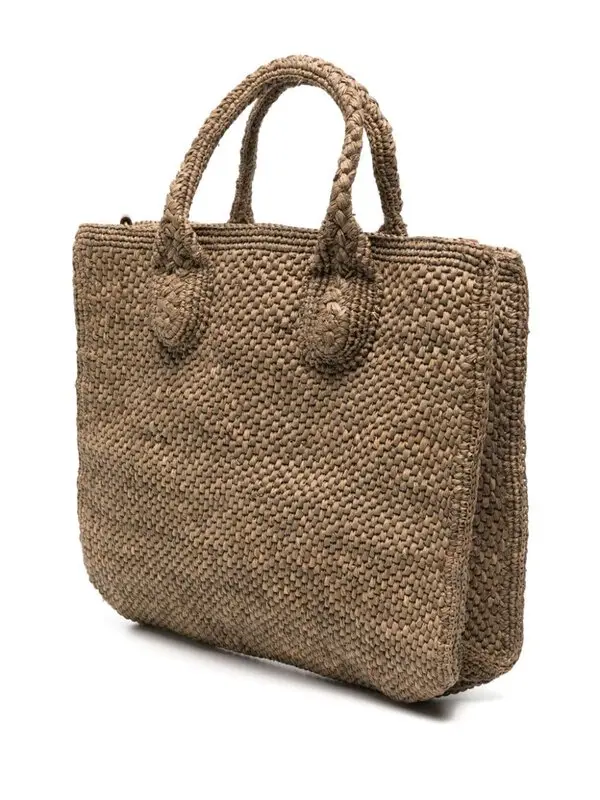 IBELIV Woven Raffia Tote Bag - Neutrals