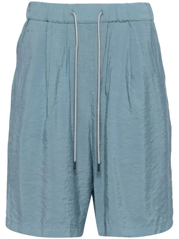 Attachment Drawstring-waist Straight-leg Shorts