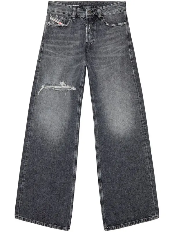 DIESEL® 1996 D-sire Low-rise Wide-leg Jeans - Grey