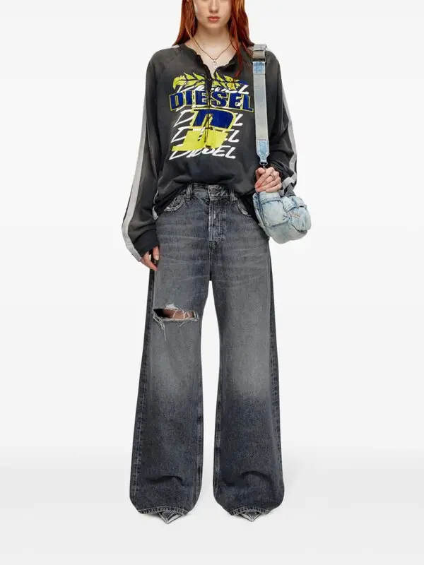 DIESEL® 1996 D-sire Low-rise Wide-leg Jeans - Grey
