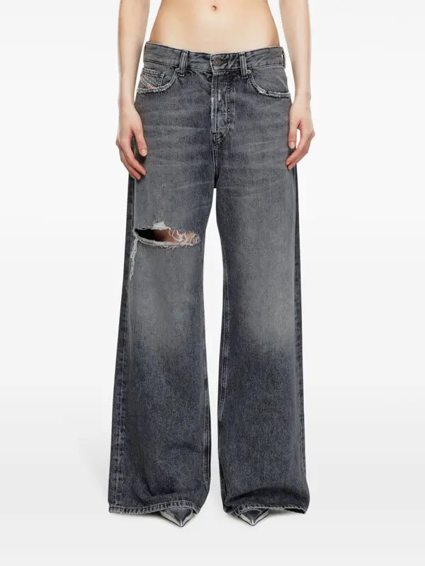 DIESEL® 1996 D-sire Low-rise Wide-leg Jeans - Grey