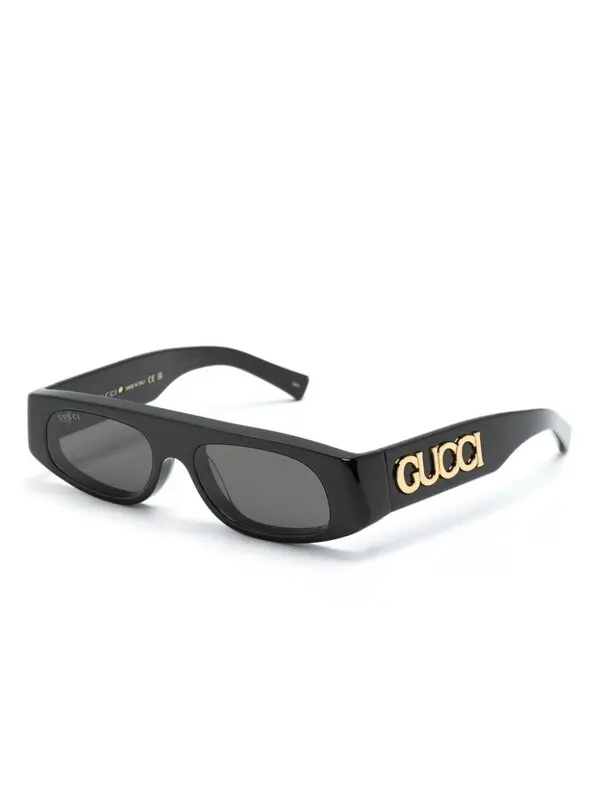Gucci Oval-frame Sunglasses - Black