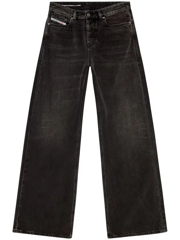 DIESEL® 1996 D-sire Low-rise Wide-leg Jeans - Black