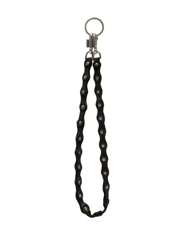 Guidi Stud-embellished Keychain - Black