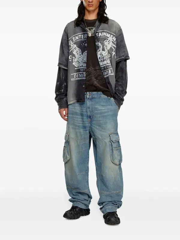 DIESEL® D-fish Straight-leg Cargo Jeans