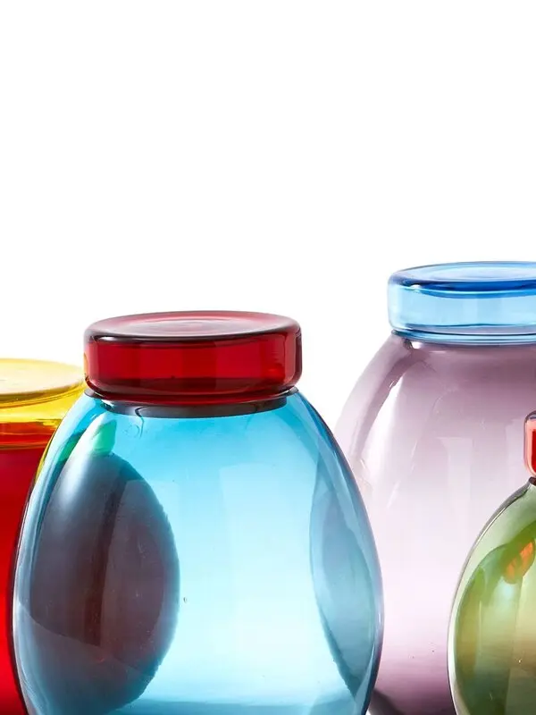 POLSPOTTEN Colour-block Glass Jars