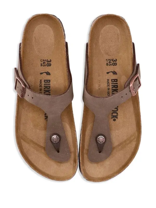 BIRKENSTOCK Gizeh Leather Sandals - Brown