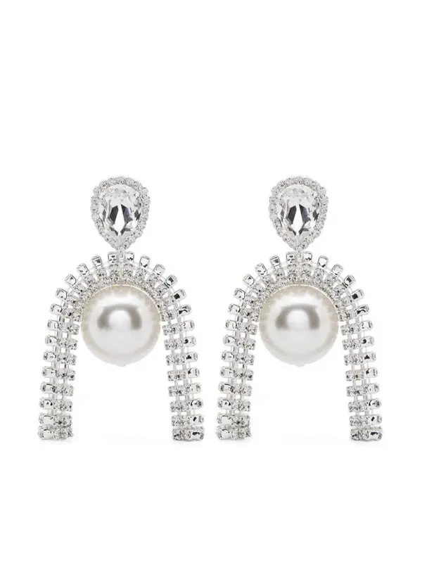 Magda Butrym Pearl-embellished Drop Earrings - Silver