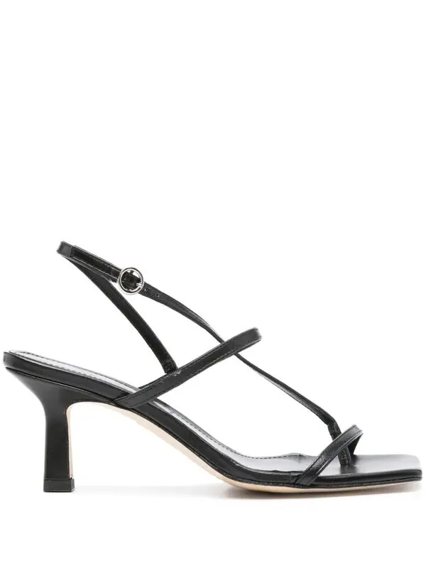 AeydĒ Elise 75mm Leather Sandals - Black