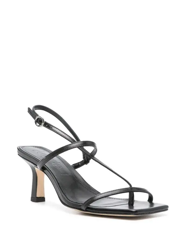 AeydĒ Elise 75mm Leather Sandals - Black