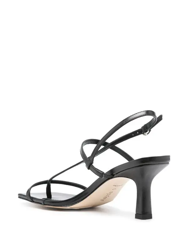 AeydĒ Elise 75mm Leather Sandals - Black