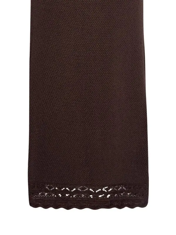 FRAME Sleeveless Knitted Maxi Dress - Brown