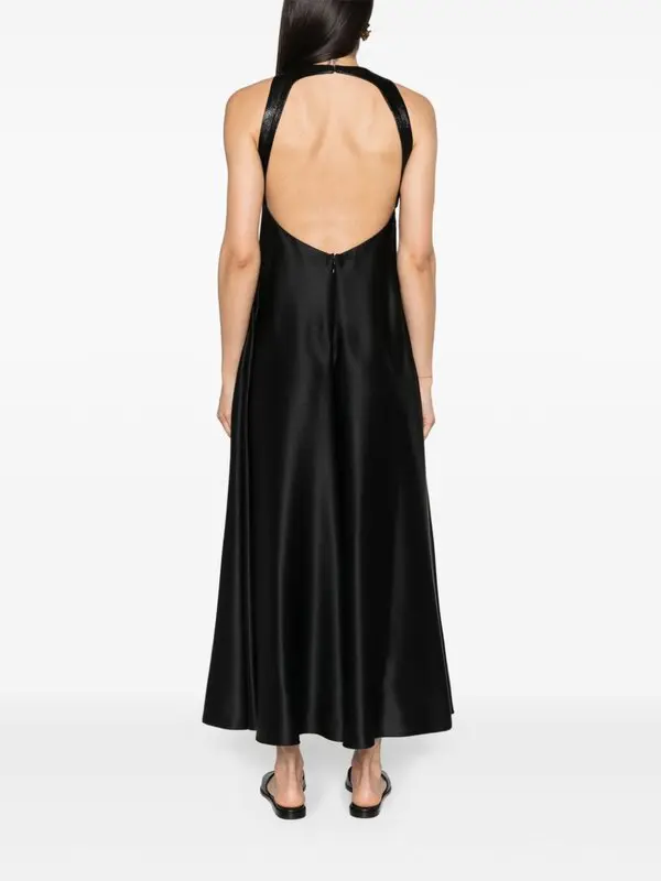 Giorgio Armani Open-back Silk Midi Dress