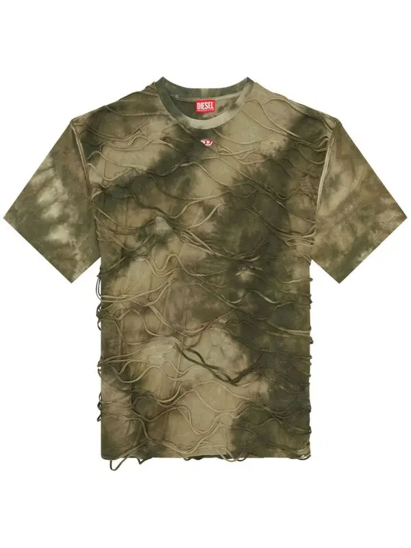 DIESEL® T-boxket Textured Tie-dye T-shirt - Green